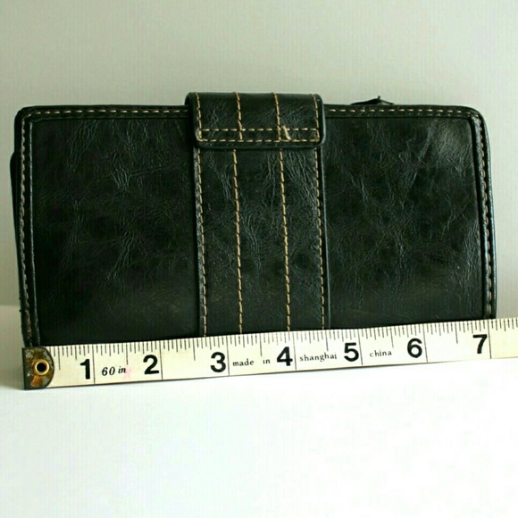 Relic | Bags | Relic Womans Black Distressed Faux Leather Wallet | Poshmark